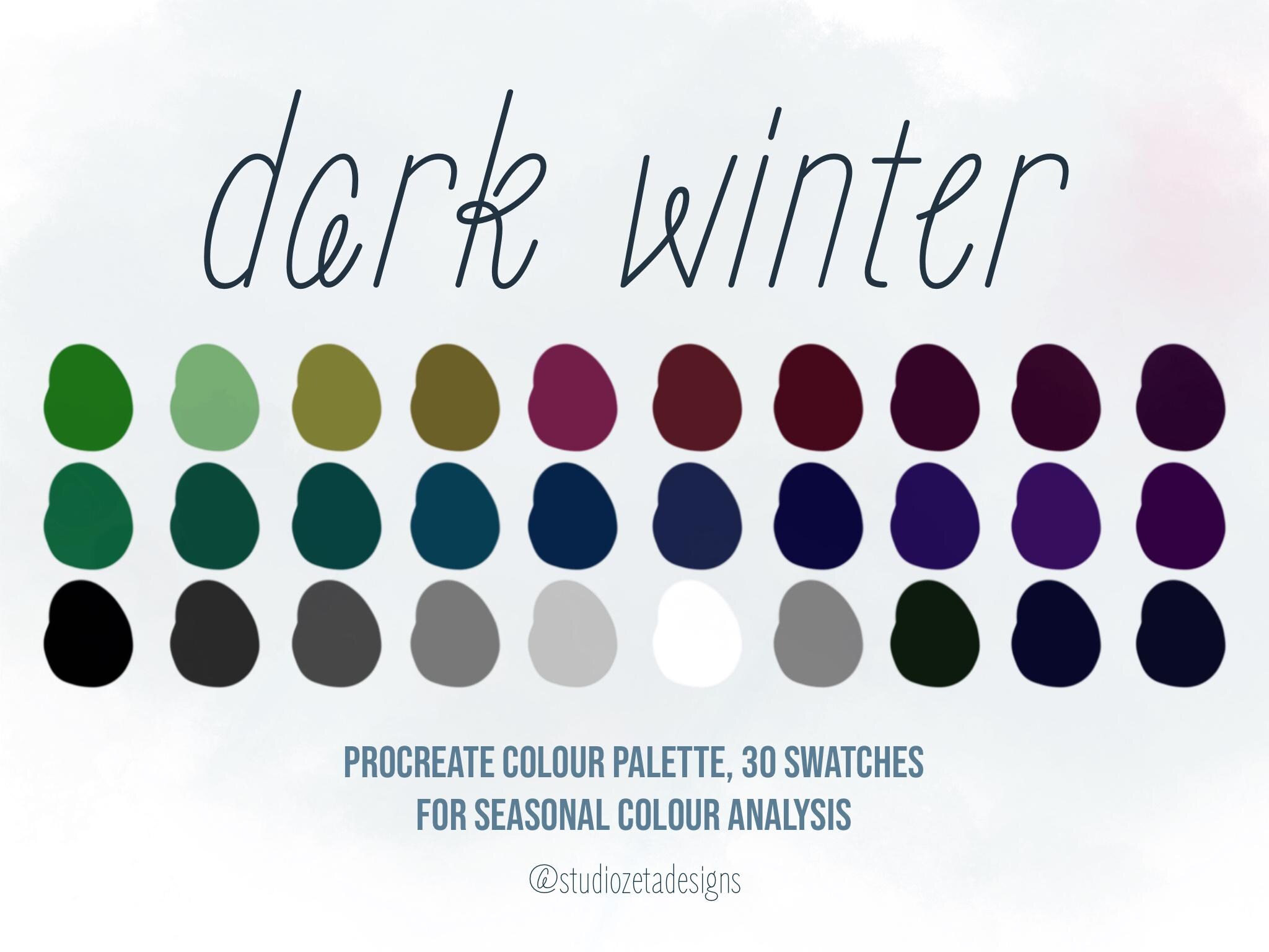 ALL Color Seasons PROCREATE Color Palette, 360 Swatches, Digital ...