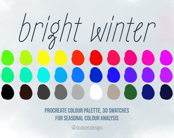 Bright Spring PROCREATE Color Palette, 30 Swatches, Digital Download ...
