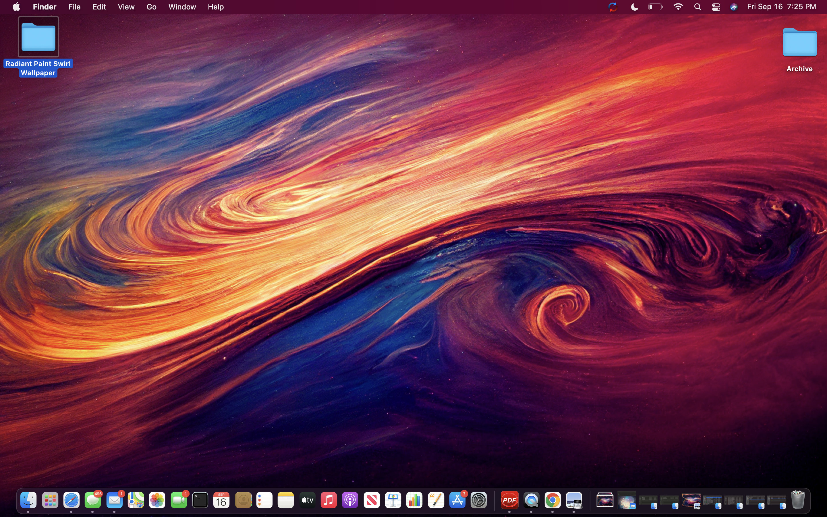 HD Paint Swirl Variety Pack Laptop Wallpapers (x4) - Instant Download ...