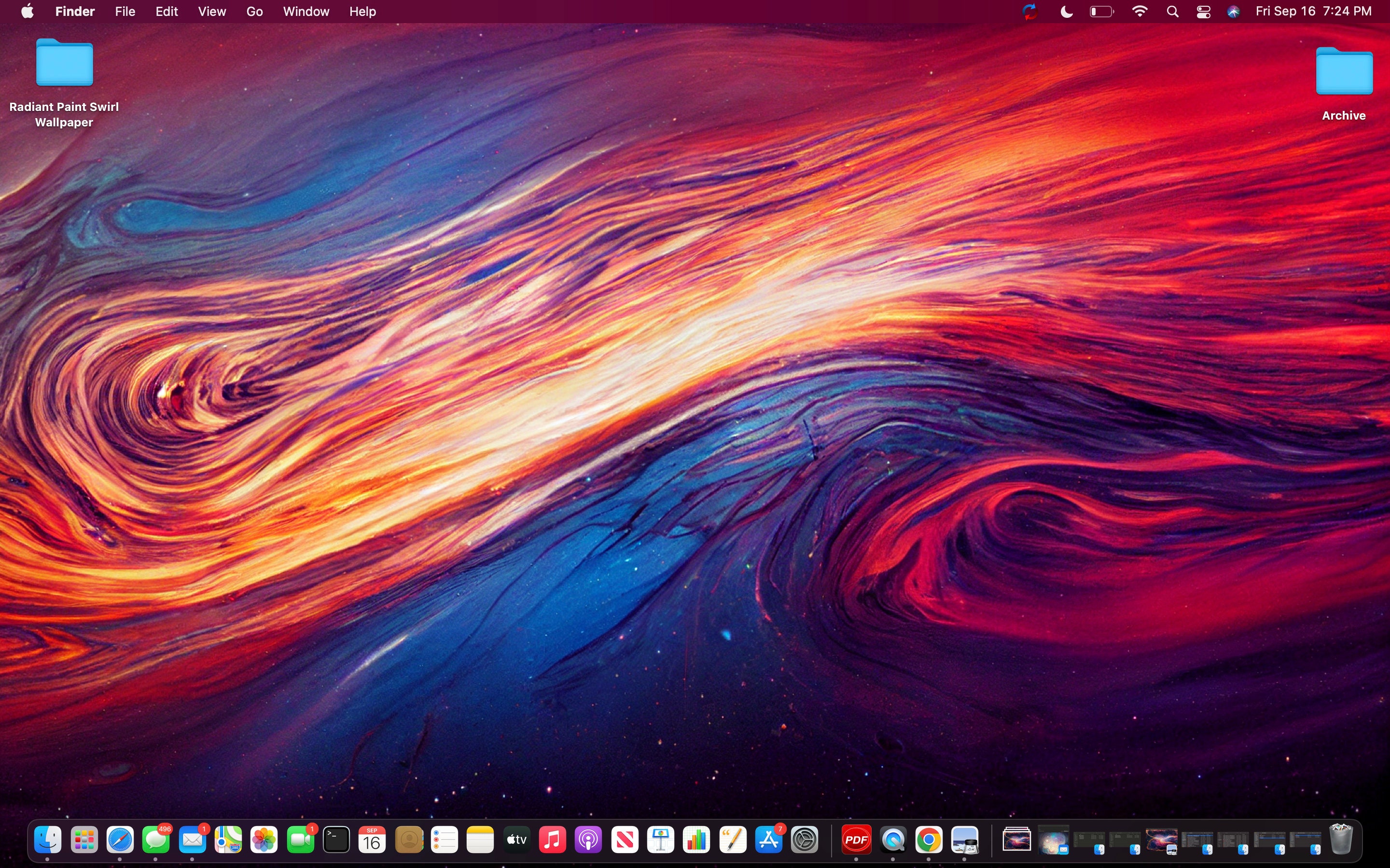 HD Paint Swirl Variety Pack Laptop Wallpapers (x4) - Instant Download ...