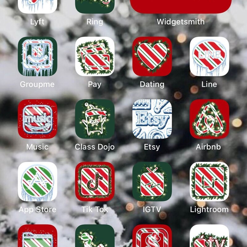 Free Christmas App Icons - Etsy