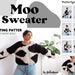 Moo Sweater Knitting Patter Knitting Pattern Cow Sweater | Etsy