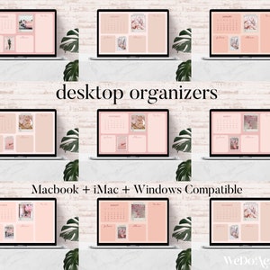 EDITABLE CALENDAR Desktop Wallpaper - Pink Desktop Wallpaper Organizer ...