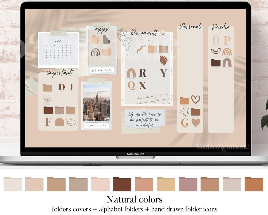 EDITABLE Desktop Wallpaper Organizers Folder Icons Mega - Etsy Australia