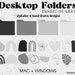 50 Desktop Folder Icons, Mac Windows Folders Icons, Mac Black Minimal ...