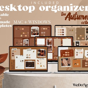 EDITABLE Desktop Wallpaper Organizers Folder Icons, Mega Bundle Mac ...