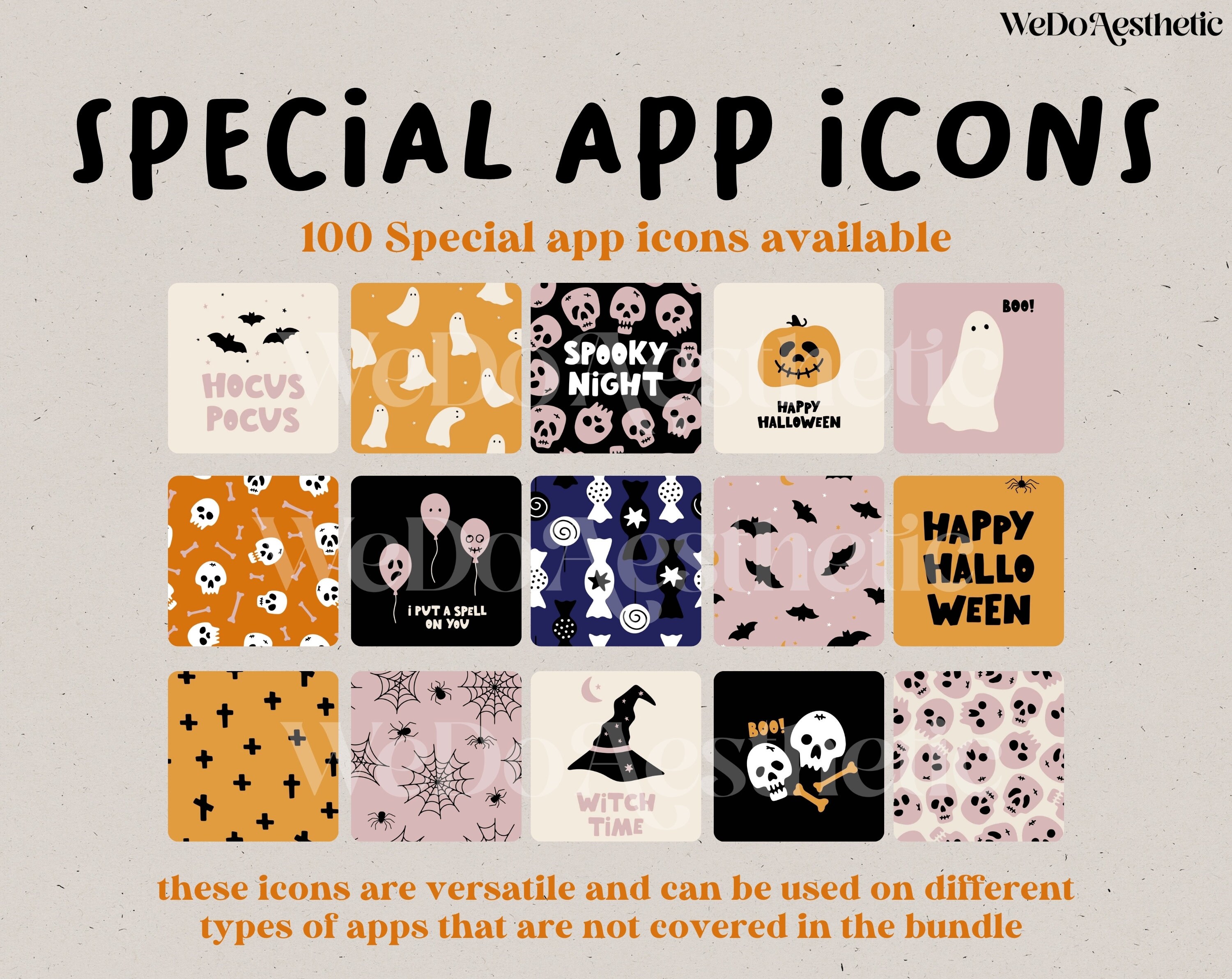 10000 Halloween IOS14 App Icons Halloween Aesthetic Icons - Etsy