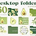 60 Avocado Desktop Folder Icons, Mac + Windows Folders Icons, Avocado ...