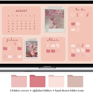 EDITABLE CALENDAR Desktop Wallpaper - Pink Desktop Wallpaper Organizer ...
