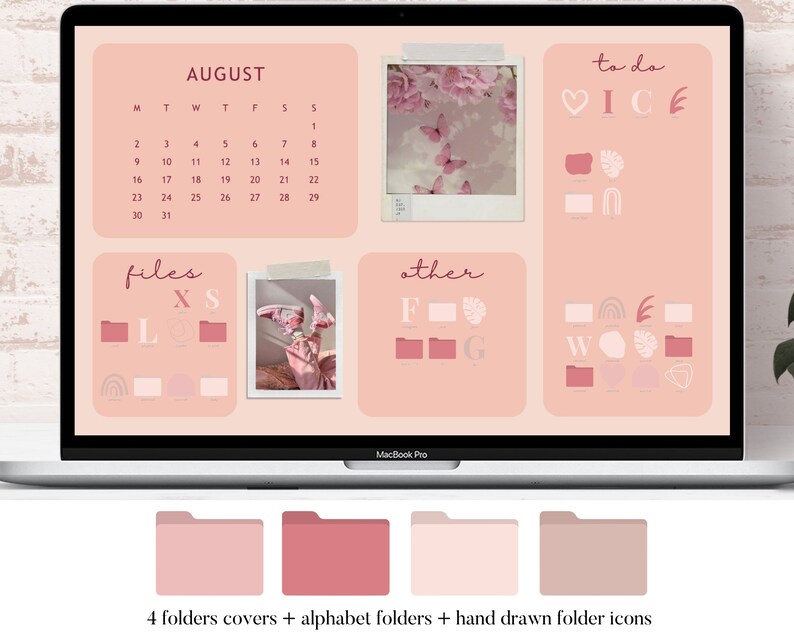 CALENDAR 2022 Desktop Wallpaper Pink Desktop Wallpaper - Etsy Canada
