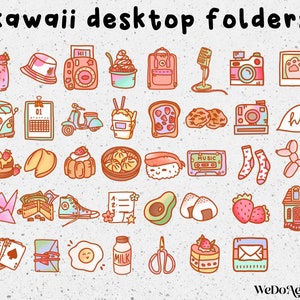 70 Cute Desktop Folder Icons, Mac + Windows Folders Icons, Mac Kawaii ...
