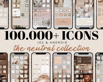 Neutral Tone 300 Aesthetic Custom App Icons Pack iPhone - Etsy