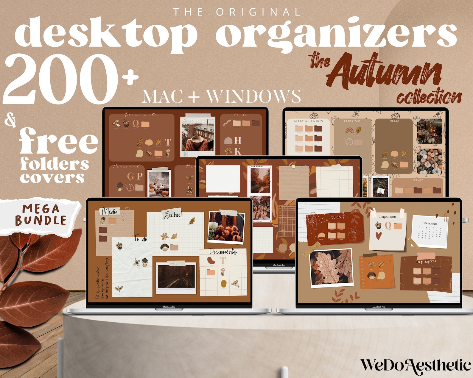 Fall Autumn Desktop Organizer Wallpaper - Desktop Organizer Wallpaper ...
