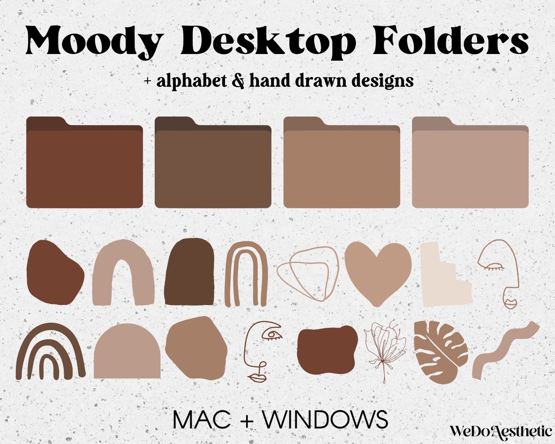 50 Desktop Folder Icons, Mac + Windows Folders Icons, Mac Minimal ...