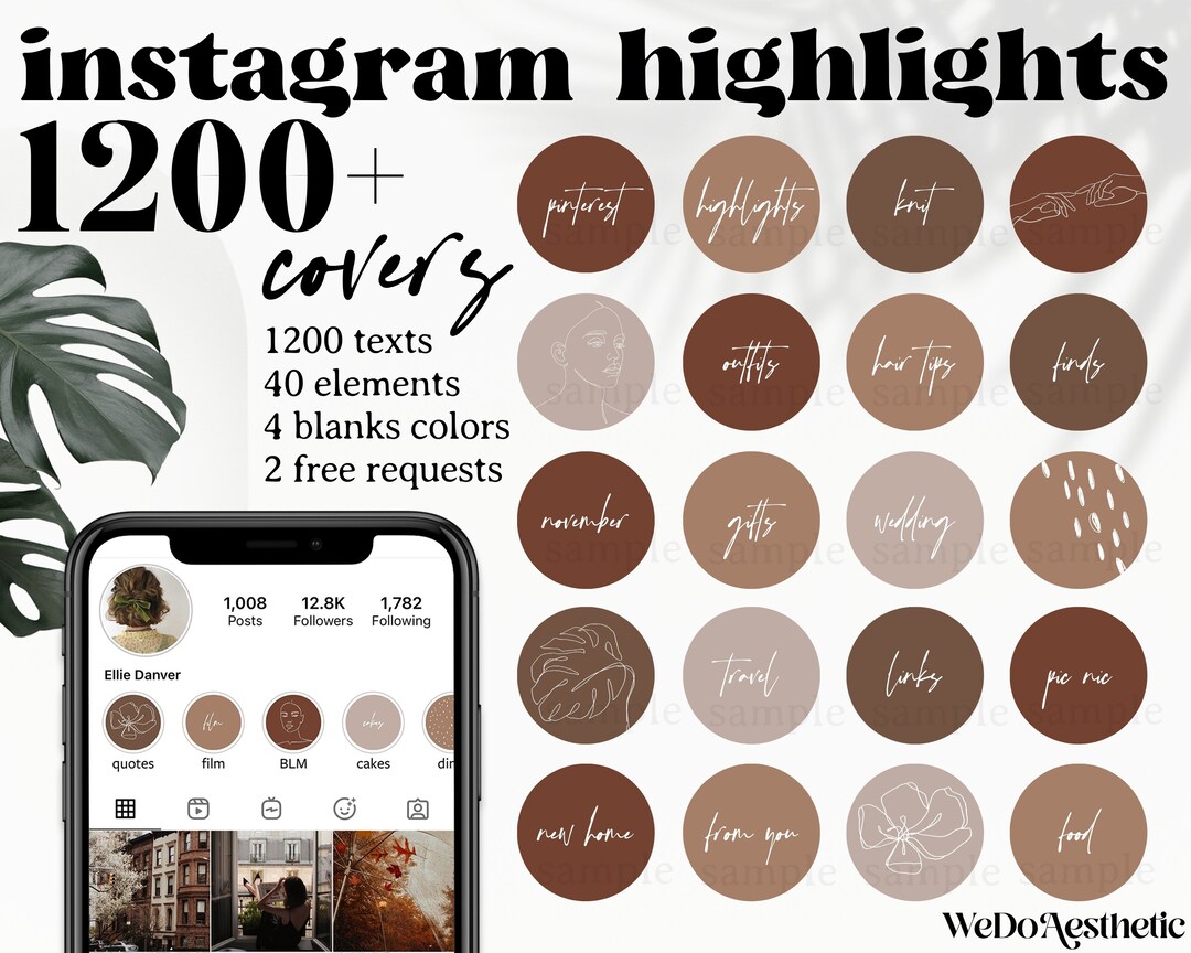 1200+ Instagram Highlights Covers, Handwritten IG Highlight Icons ...