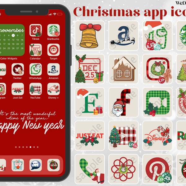 Ios 14 Icons Christmas - Etsy