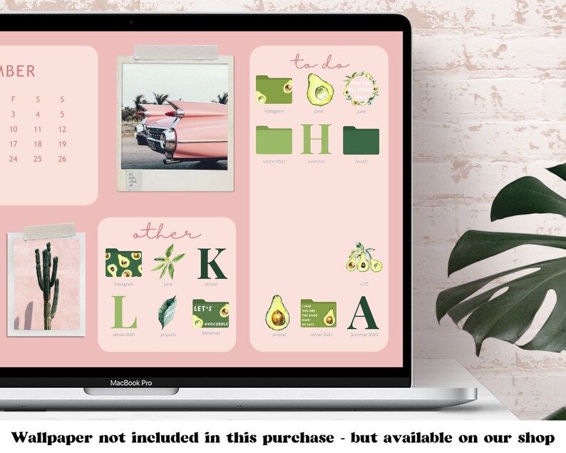 60 Avocado Desktop Folder Icons Mac Windows Folders Icons | Etsy