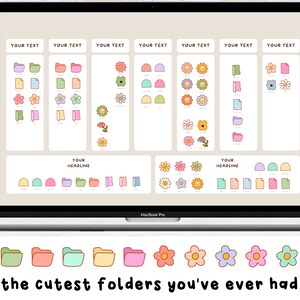 EDITABLE Desktop Organizer Wallpaper + Folder Icons, Natural School ...