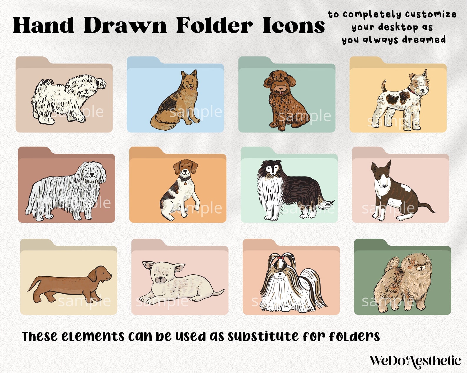 DOGS Desktop Folder Icons Mac Windows Folder Icons Mac - Etsy Canada