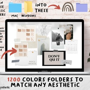 2025-2027 EDITABLE CALENDAR Desktop Wallpaper Organizers + Folder Icons ...