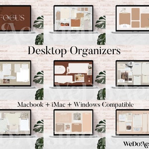 EDITABLE Desktop Wallpaper Organizers + Folder Icons, Mega Bundle Mac ...