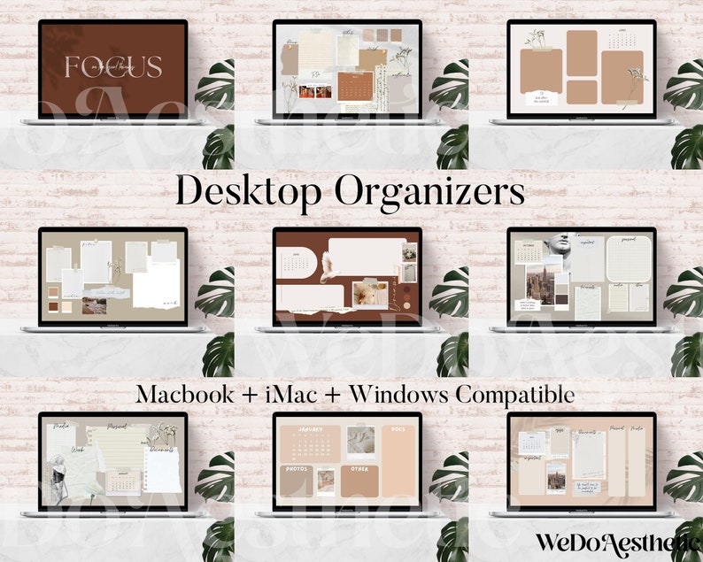 EDITABLE Desktop Wallpaper Organizers Folder Icons Mega - Etsy