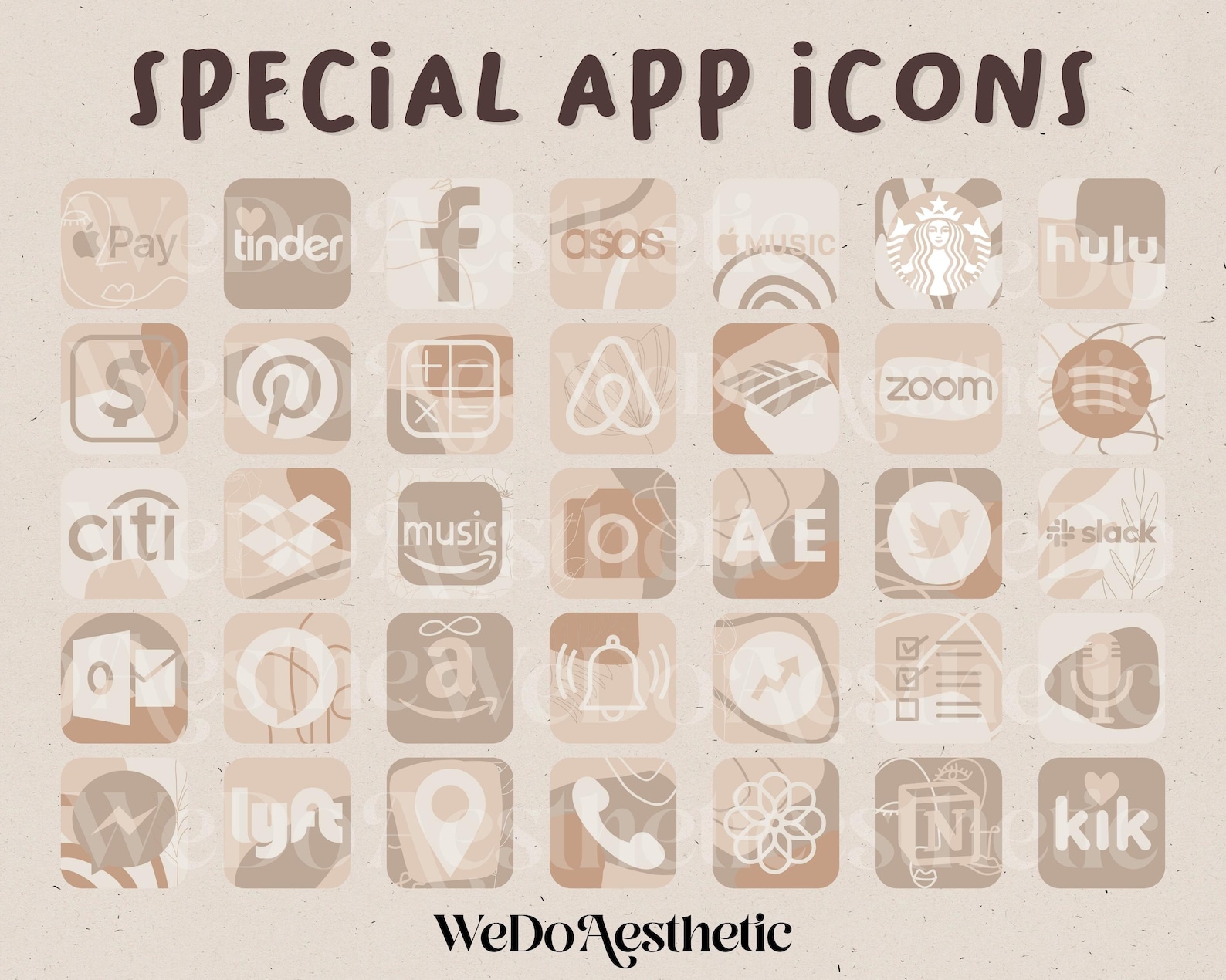 10000 Natural Boho App Icons Neutral Aesthetic Icons - Etsy