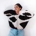 Moo Sweater Knitting Patter, Knitting Pattern, Cow Sweater Knitting ...