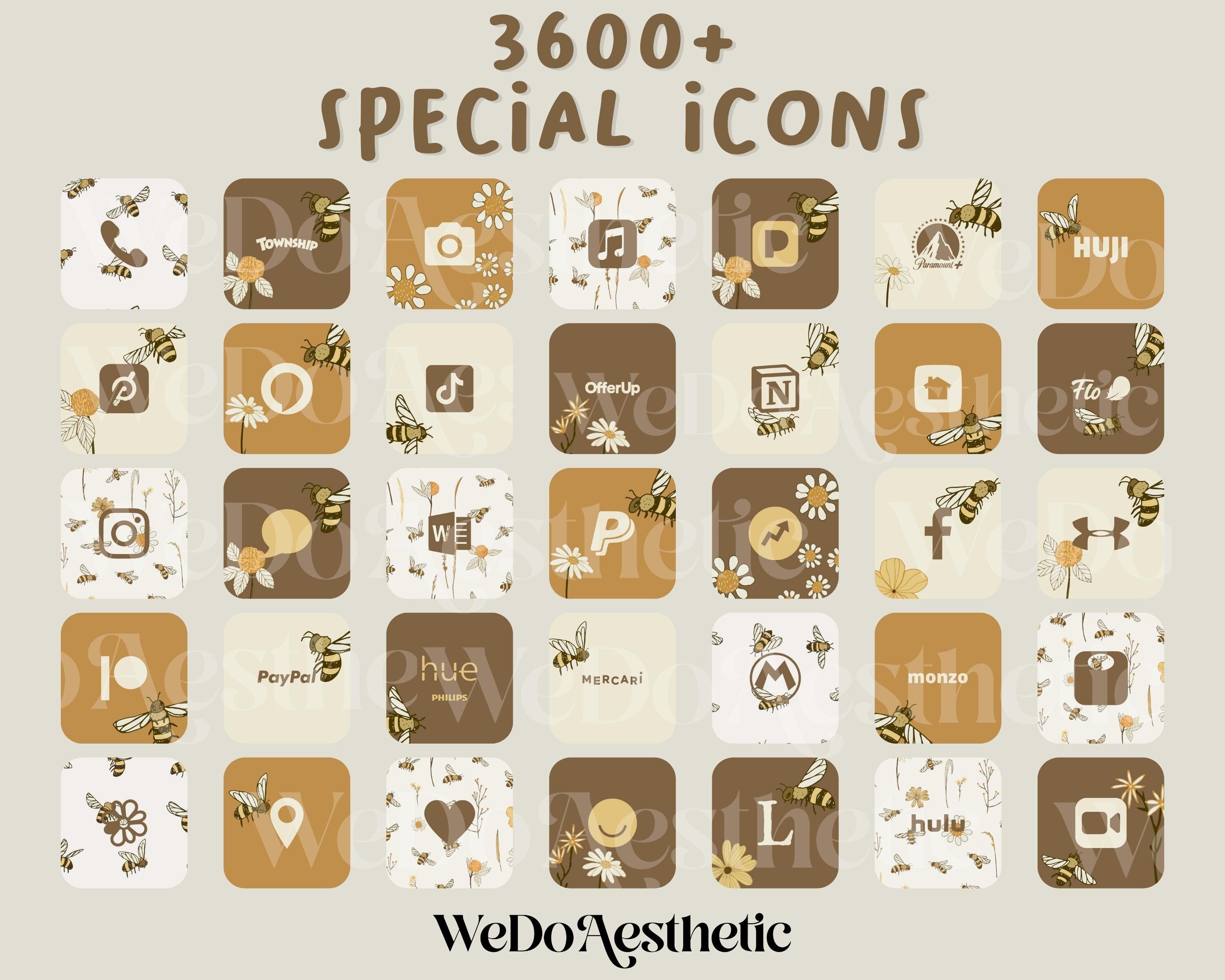 10000 Honey App Icons Brown Slim Minimal Icons Hand Drawn - Etsy