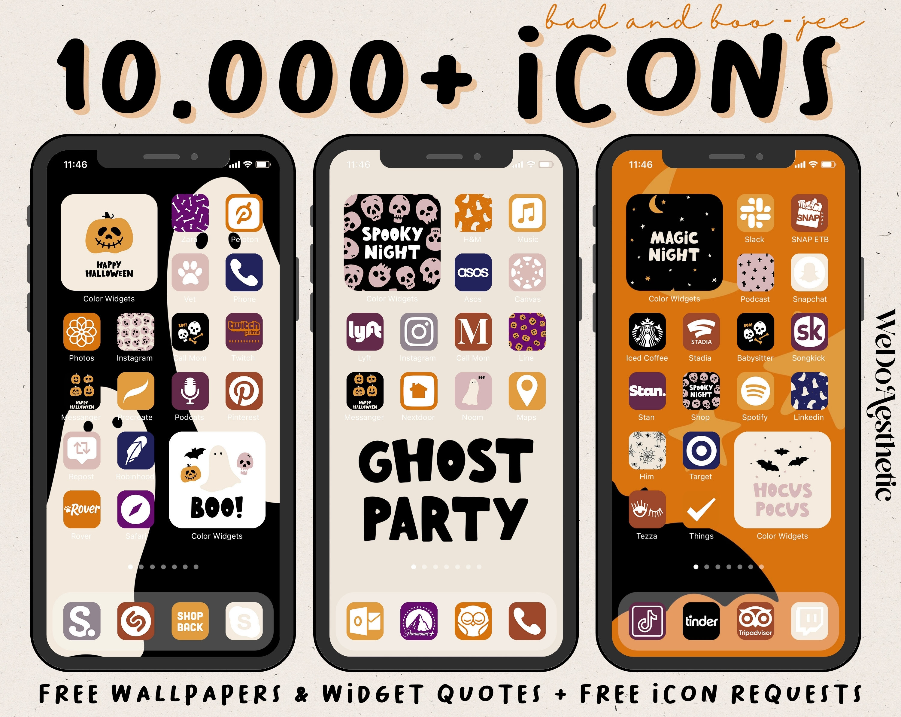 10000 Halloween IOS14 App Icons Halloween Aesthetic Icons - Etsy