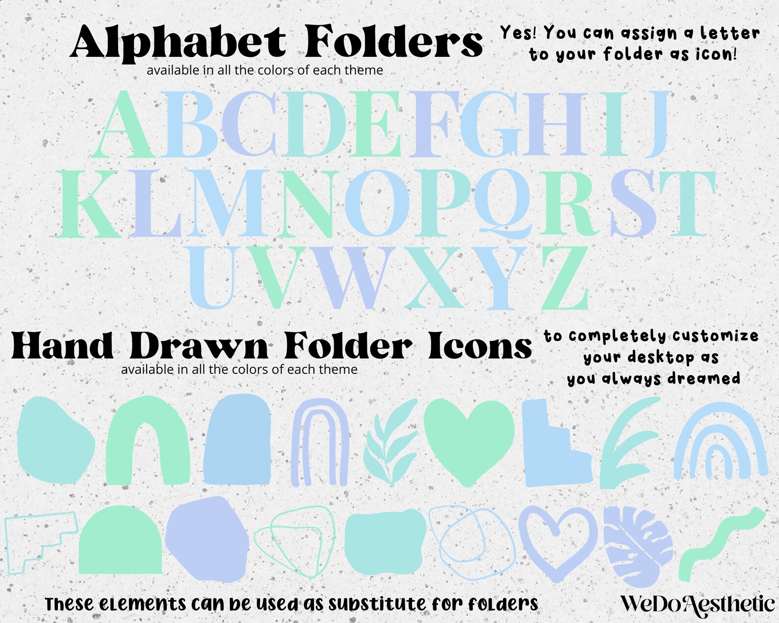 50 Desktop Folder Icons Mac Windows Folders Icons Mac | Etsy