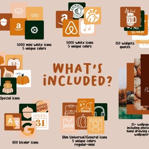 10.000 IOS14 Pumpkin Spice App Icons, Fall Aesthetic Theme, Icons Mega ...