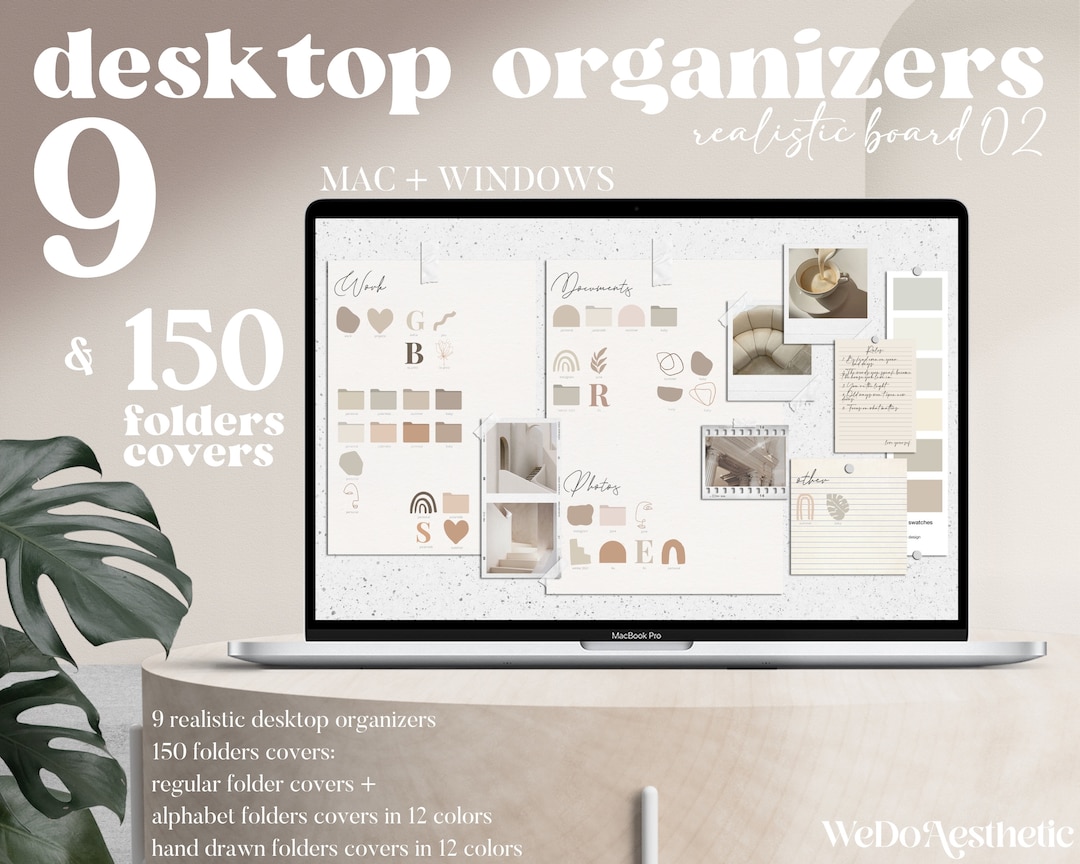Desktop Wallpaper Organizer, MacBook Folder Icons, Mac Minimal ...