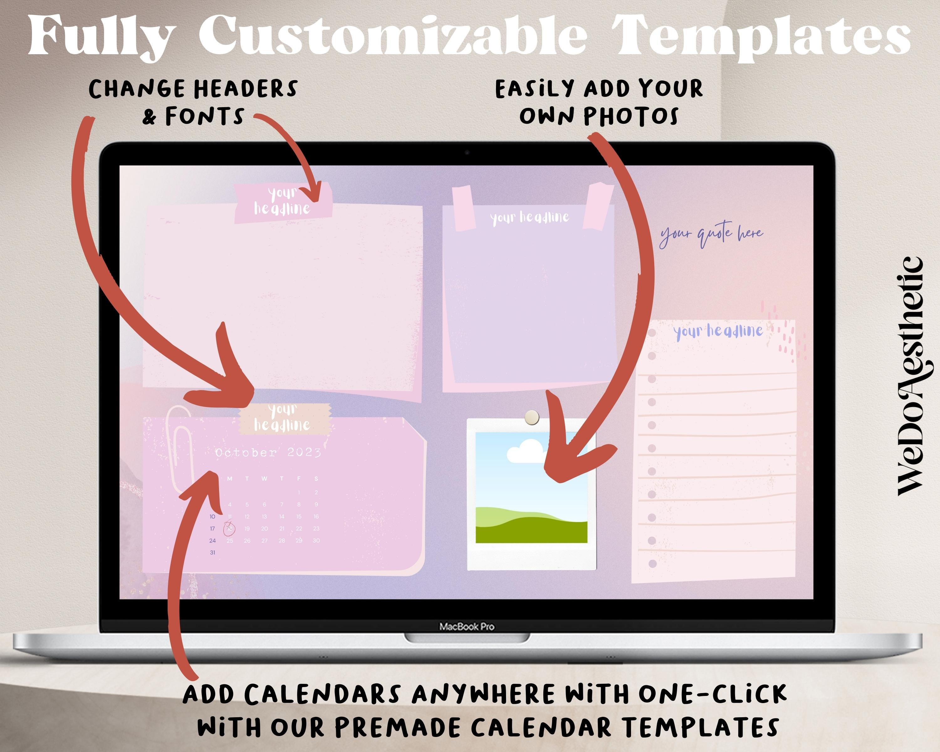 EDITABLE Desktop Organizer Wallpaper Folder Icons Pastel - Etsy