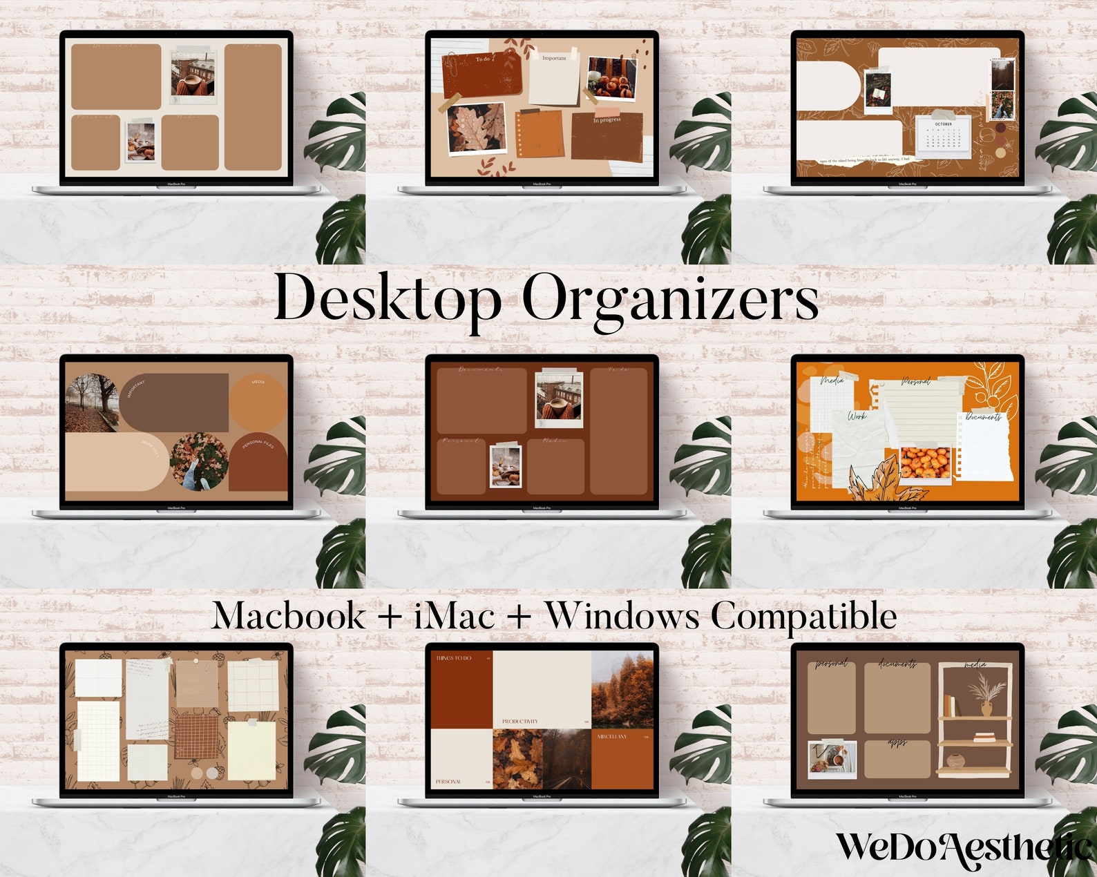 Fall Autumn Desktop Organizer Wallpaper Desktop Organizer - Etsy