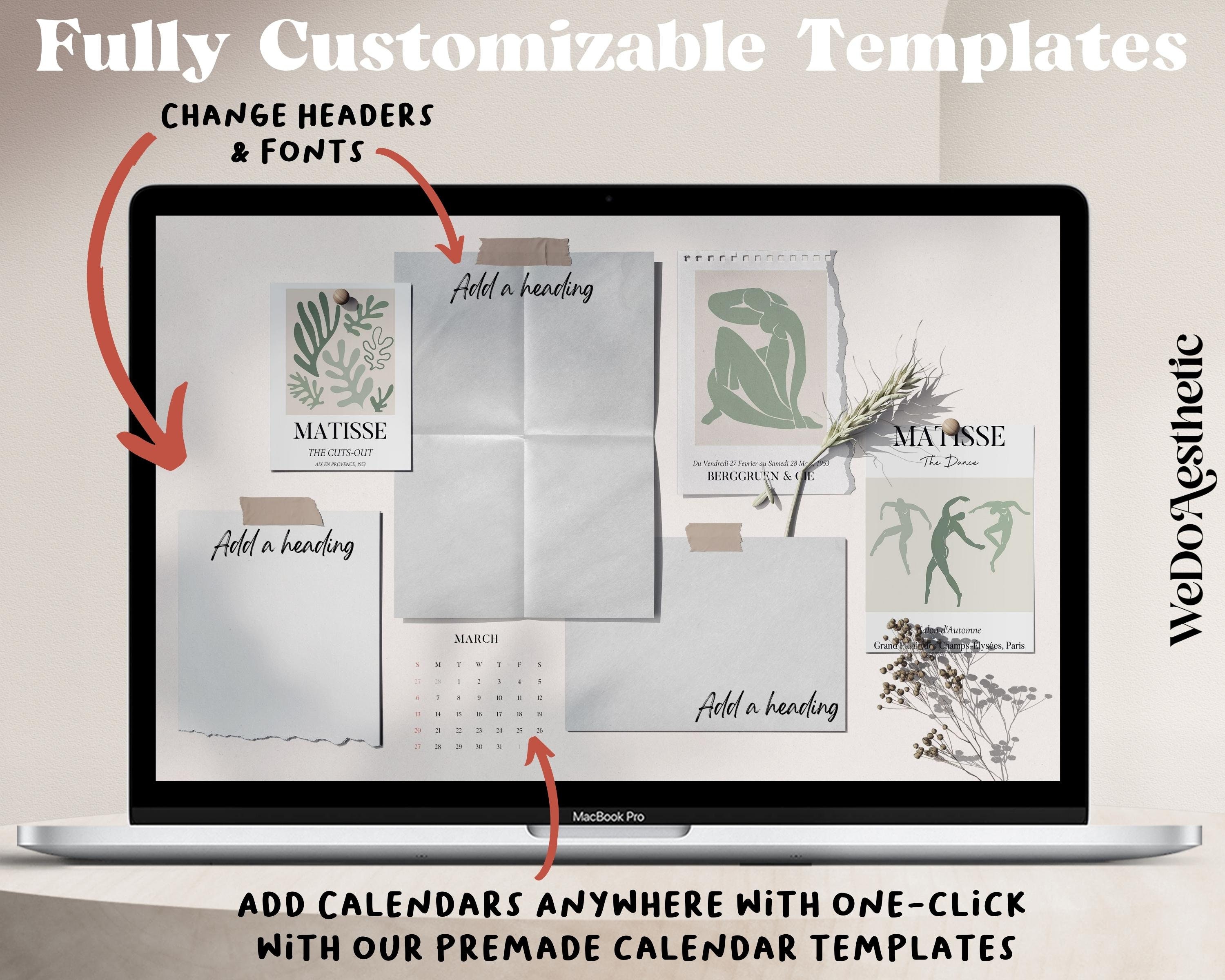 EDITABLE Desktop Organizer Wallpaper Folder Icons Matisse - Etsy