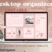 EDITABLE CALENDAR Desktop Wallpaper Pink Desktop Wallpaper Organizer ...