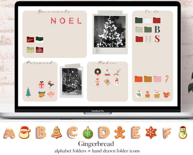 Christmas Winter Desktop Organizer Wallpaper Desktop - Etsy Australia