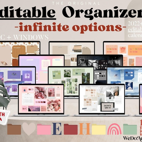 Desktop Wallpaper Organizer Editable Folder Icons - Etsy