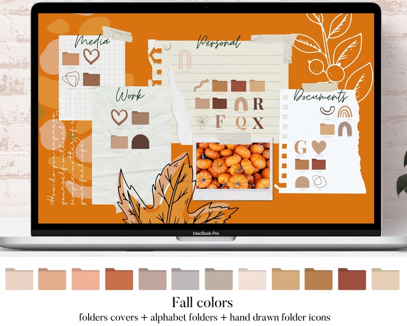 Fall Autumn Desktop Organizer Wallpaper Desktop Organizer - Etsy
