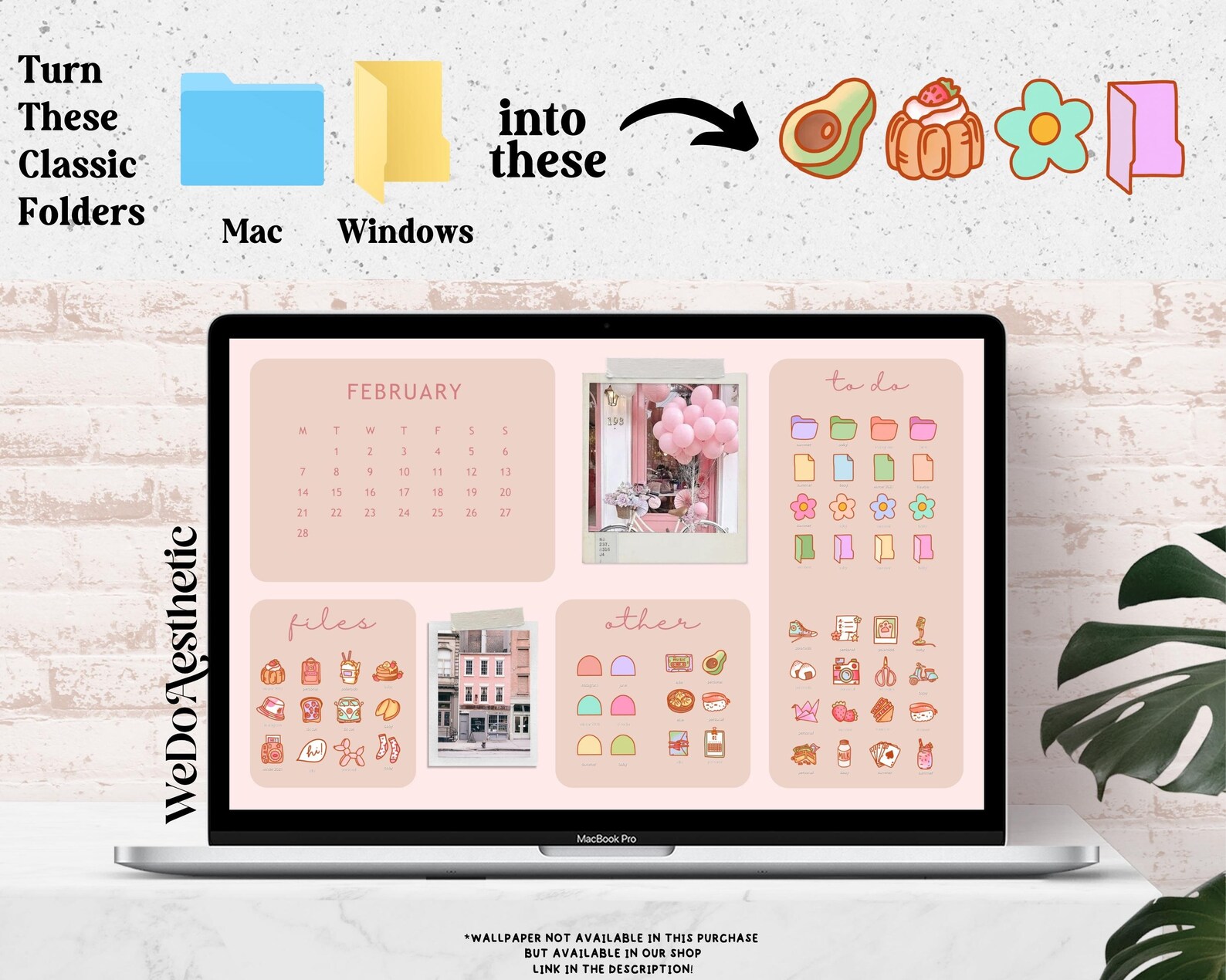 70 Cute Desktop Folder Icons, Mac + Windows Folders Icons, Mac Kawaii ...