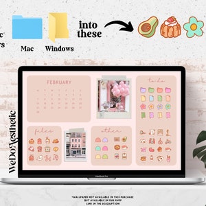 70 Cute Desktop Folder Icons, Mac + Windows Folders Icons, Mac Kawaii ...