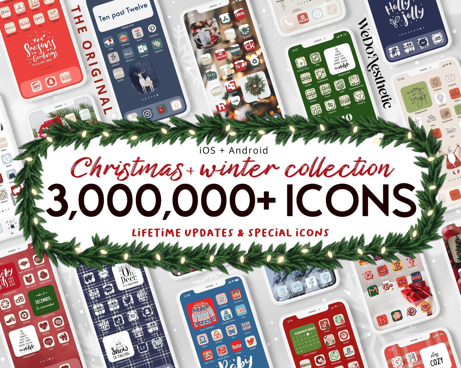 Christmas Mega App Icons Bundle Winter Aesthetic Icons - Etsy
