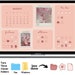 EDITABLE CALENDAR Desktop Wallpaper Pink Desktop Wallpaper Organizer ...