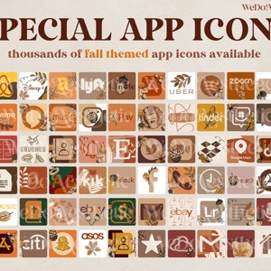 1 Mil IOS14 Fall Halloween App Icons, Neutral Fall Aesthetic, Mega ...