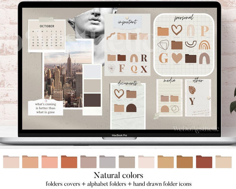 EDITABLE Desktop Wallpaper Organizers Folder Icons Mega - Etsy Canada