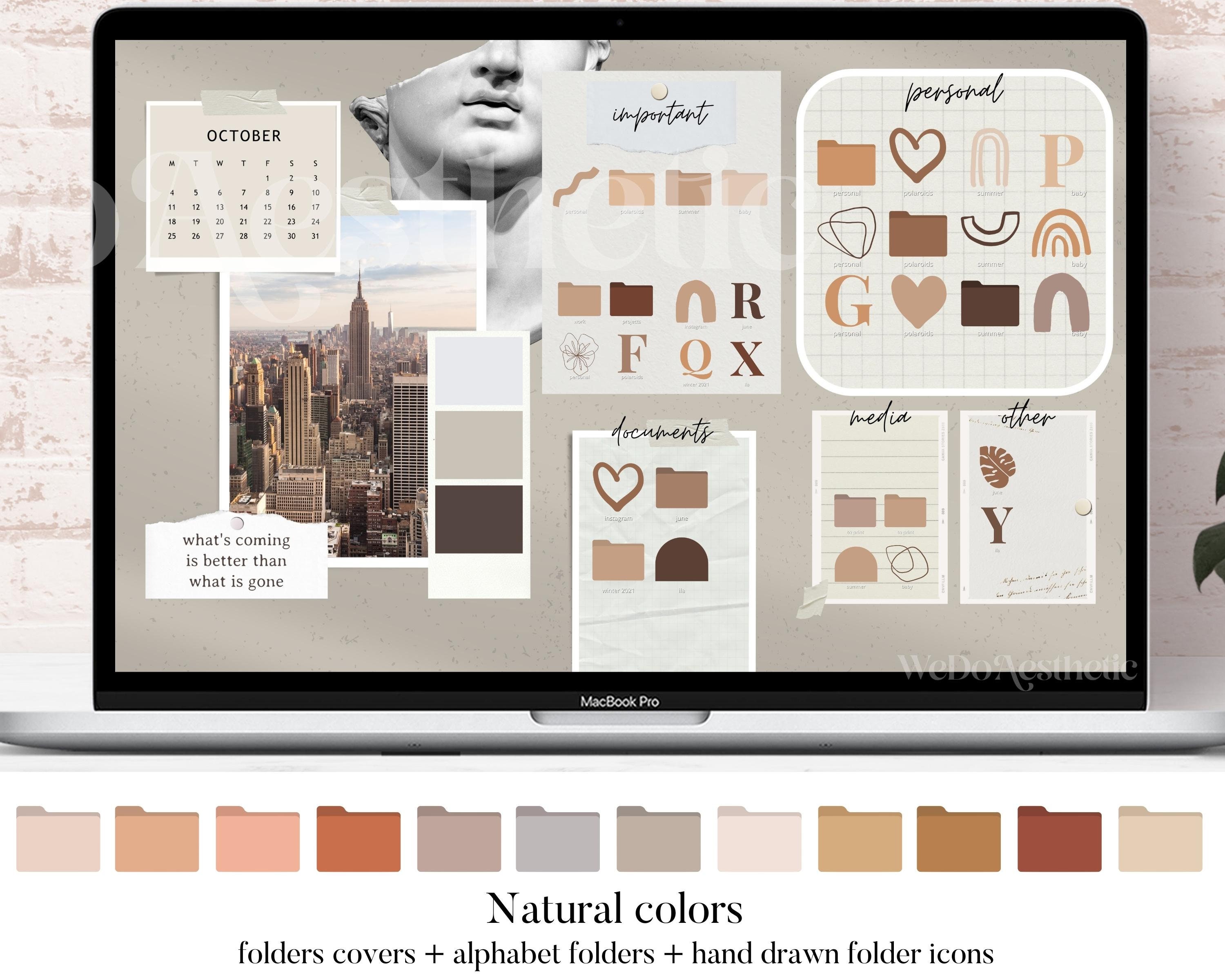 EDITABLE Desktop Wallpaper Organizers Folder Icons Mega - Etsy Australia