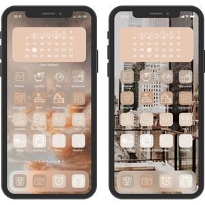IOS16 Minimal Neutral App Icons Natural Shades Theme App - Etsy