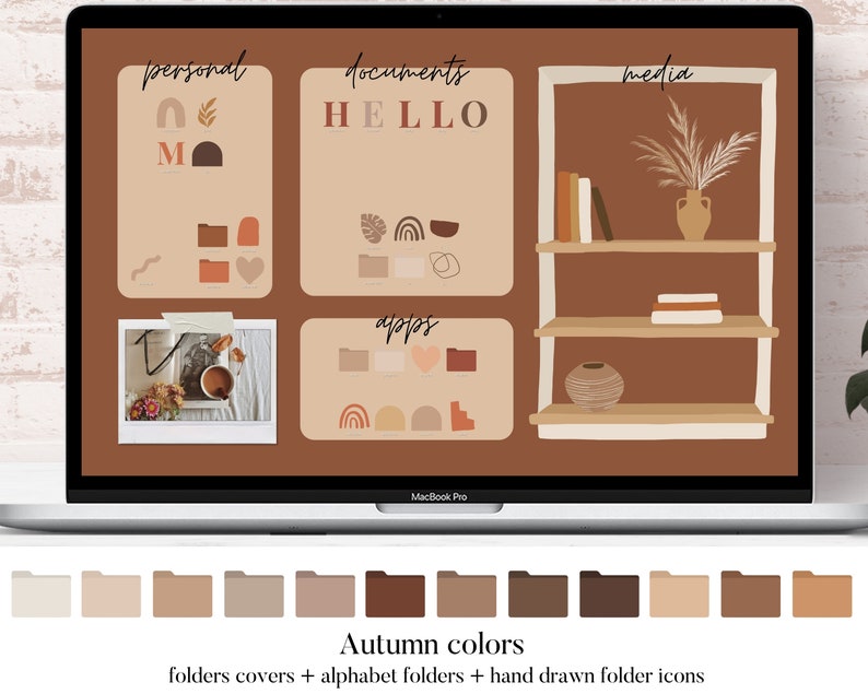 Fall Autumn Desktop Organizer Wallpaper Desktop Organizer - Etsy