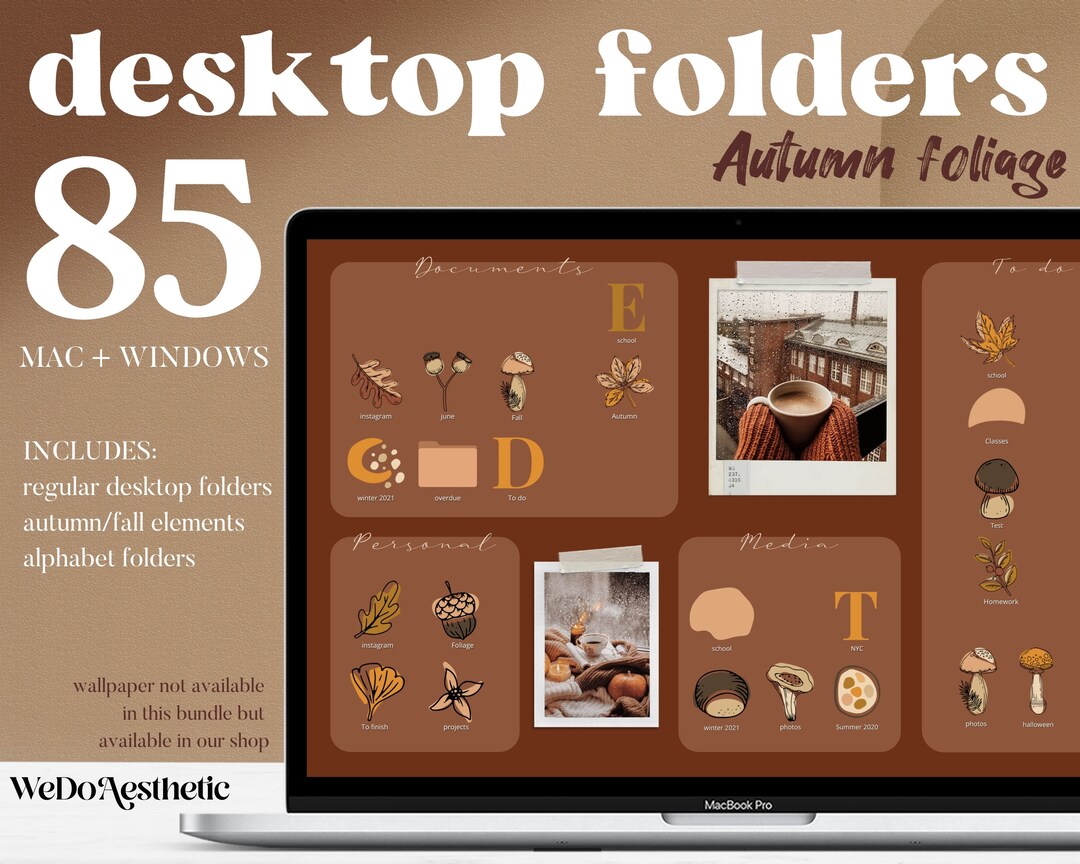 85 Autumn Fall Desktop Folder Icons, Mac + Windows Folders Icons, Mac ...